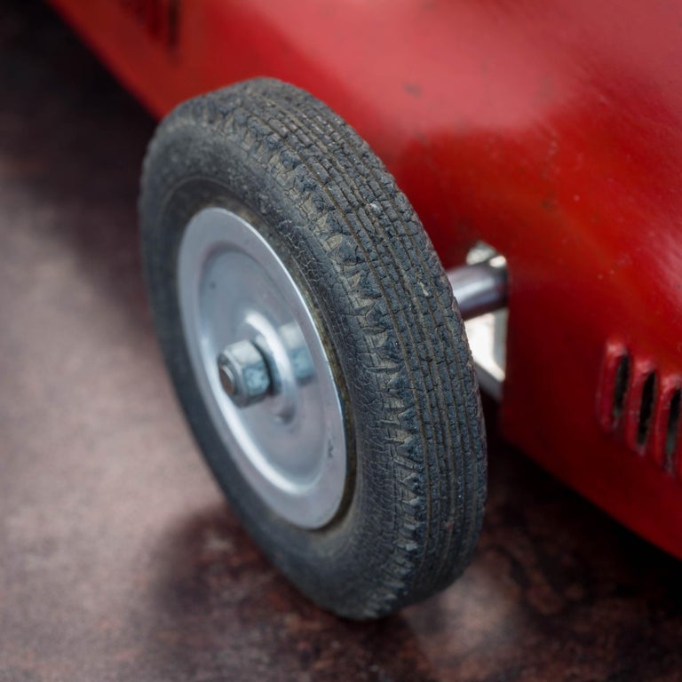 Red Metal Body Track Rail Race Car, Circa 1951 For Sale at 1stDibs