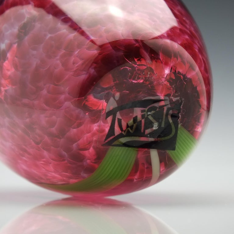 Red Mike Hunter Glass Orchid Perfume Bottle For Sale at 1stDibs