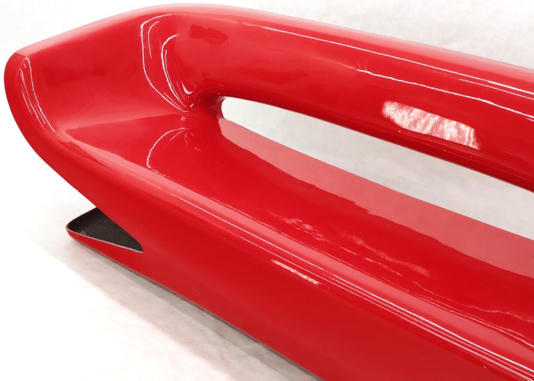Red Molded Fiberglass Bench Love Seat For Sale at 1stDibs