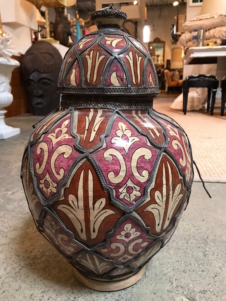 Red Moroccan Pot For Sale at 1stDibs
