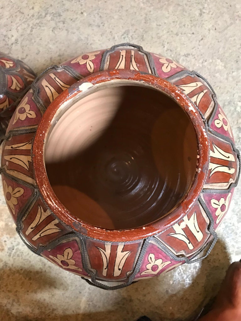 Red Moroccan Pot For Sale at 1stDibs