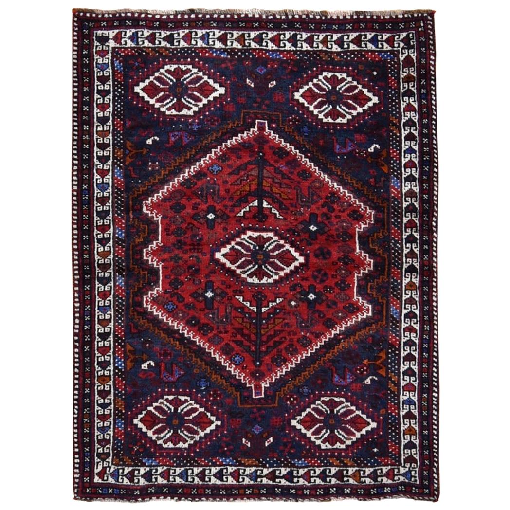 Red Vintage North West Persian with Large Elements Wide Runner Pure ...