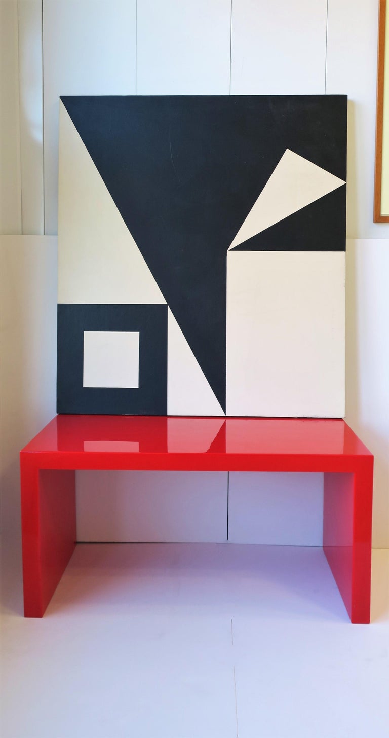 Red Acrylic Bench or Cocktail Table For Sale at 1stDibs