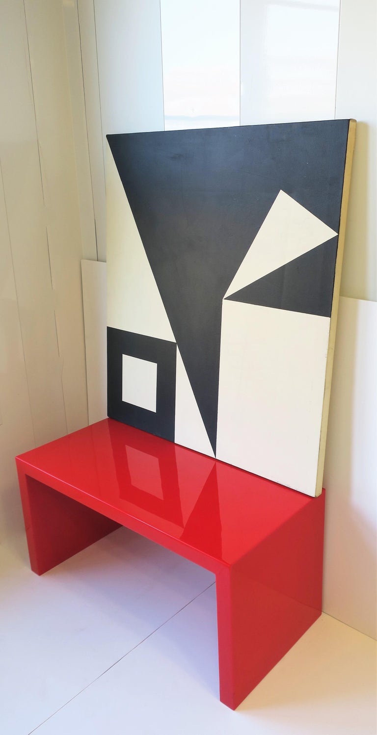Red Acrylic Bench or Cocktail Table For Sale at 1stDibs