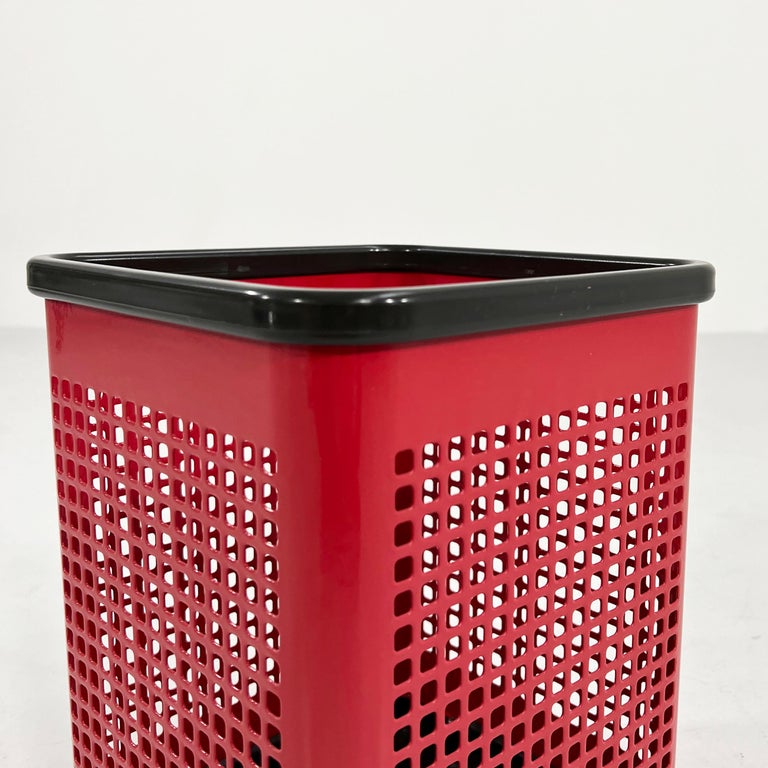Red Paper Bin from Neolt, 1980s For Sale at 1stDibs