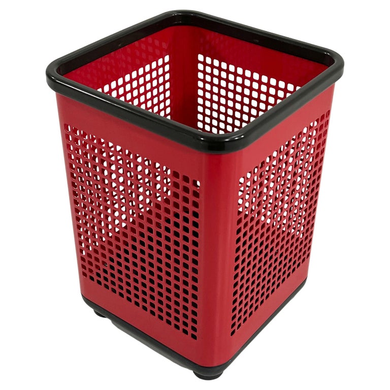 Red Paper Bin from Neolt, 1980s For Sale at 1stDibs