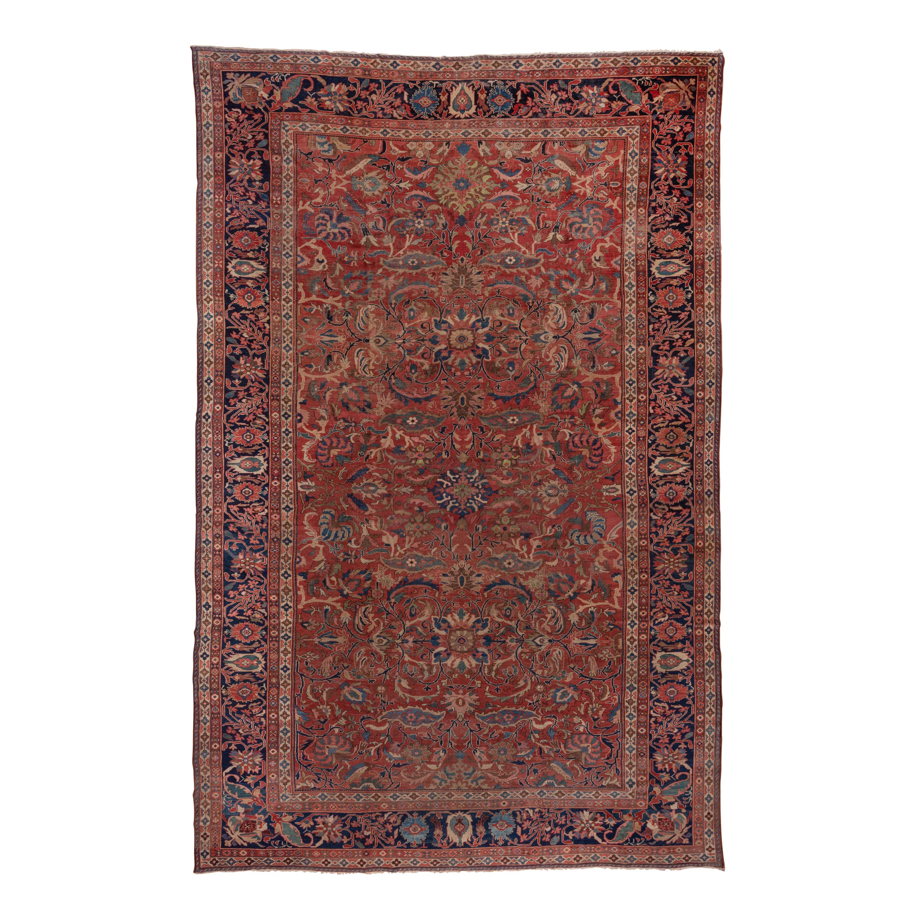 Soft Colored Rustic Antique Persian Sultanabad Carpet, circa 1890s For ...