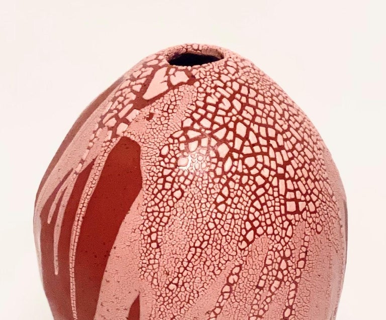 Red/Pink Dragon Egg Vase by Astrid Öhman For Sale at 1stDibs