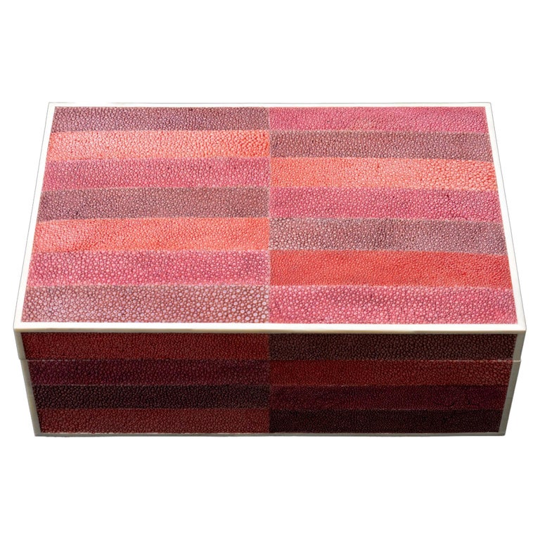 Red and Pink Shagreen Box For Sale at 1stDibs