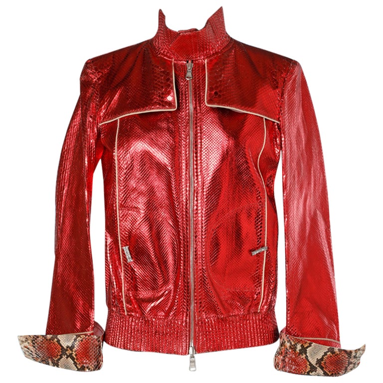 Red python jacket Shiro For Sale at 1stDibs