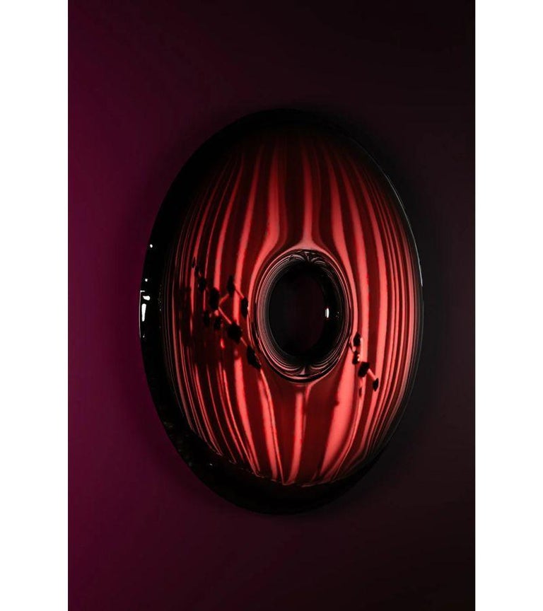 Red Rubin Rondo 75 Wall Mirror by Zieta For Sale at 1stDibs