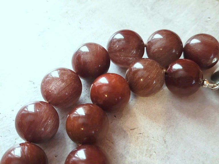 Red Rutilated Quartz Necklace at 1stDibs