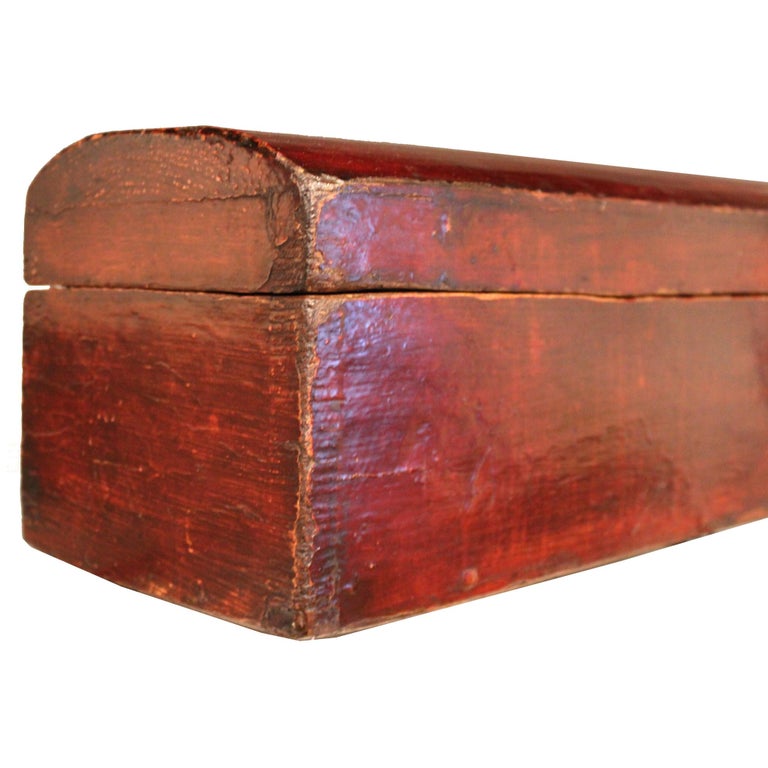 Red Scroll Box at 1stDibs