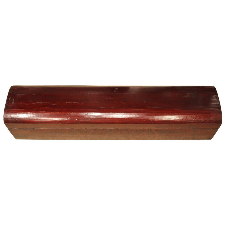 Red Scroll Box at 1stDibs