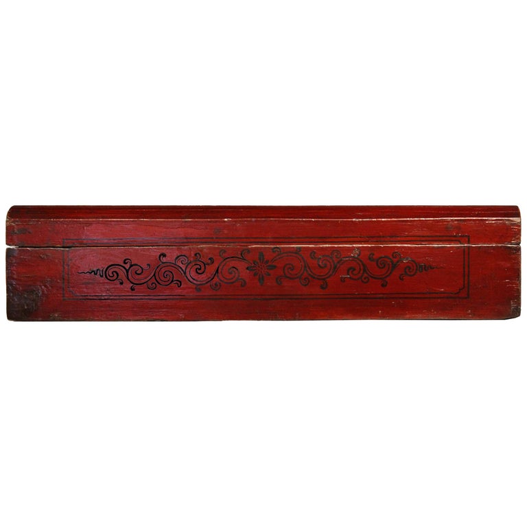 Red Scroll Box at 1stDibs