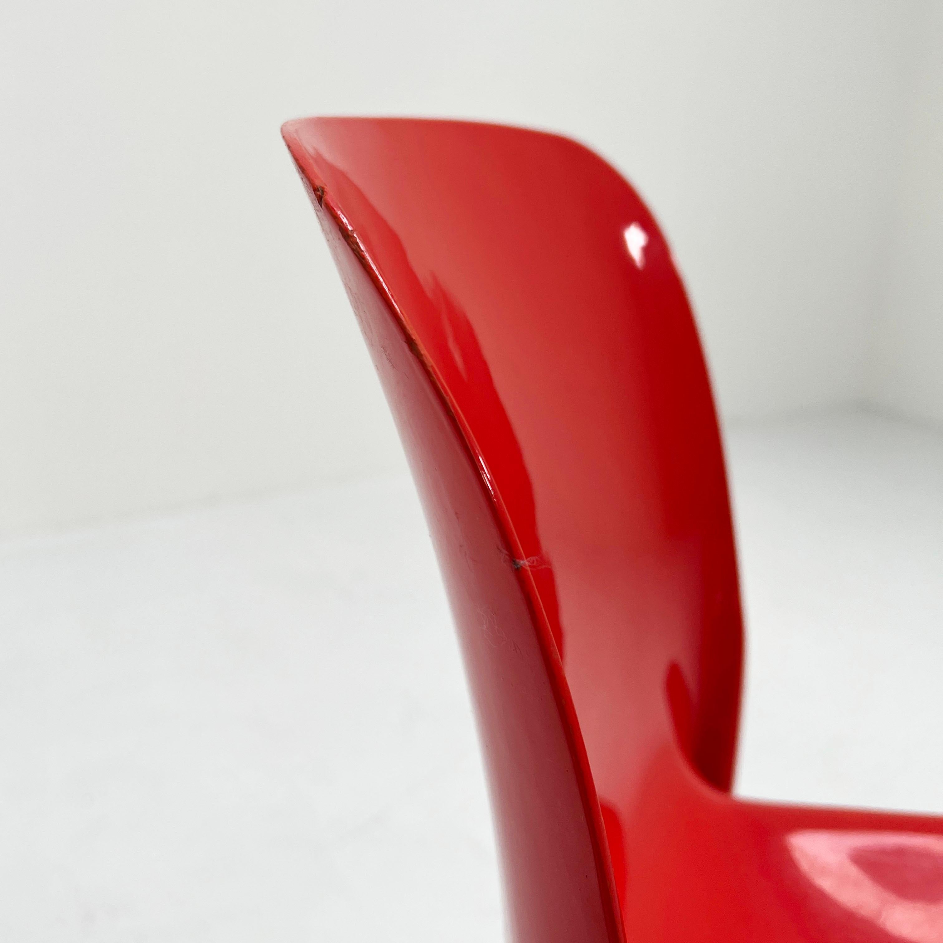 Red Selene Chair by Vico Magistretti for Artemide, 1970s at 1stDibs