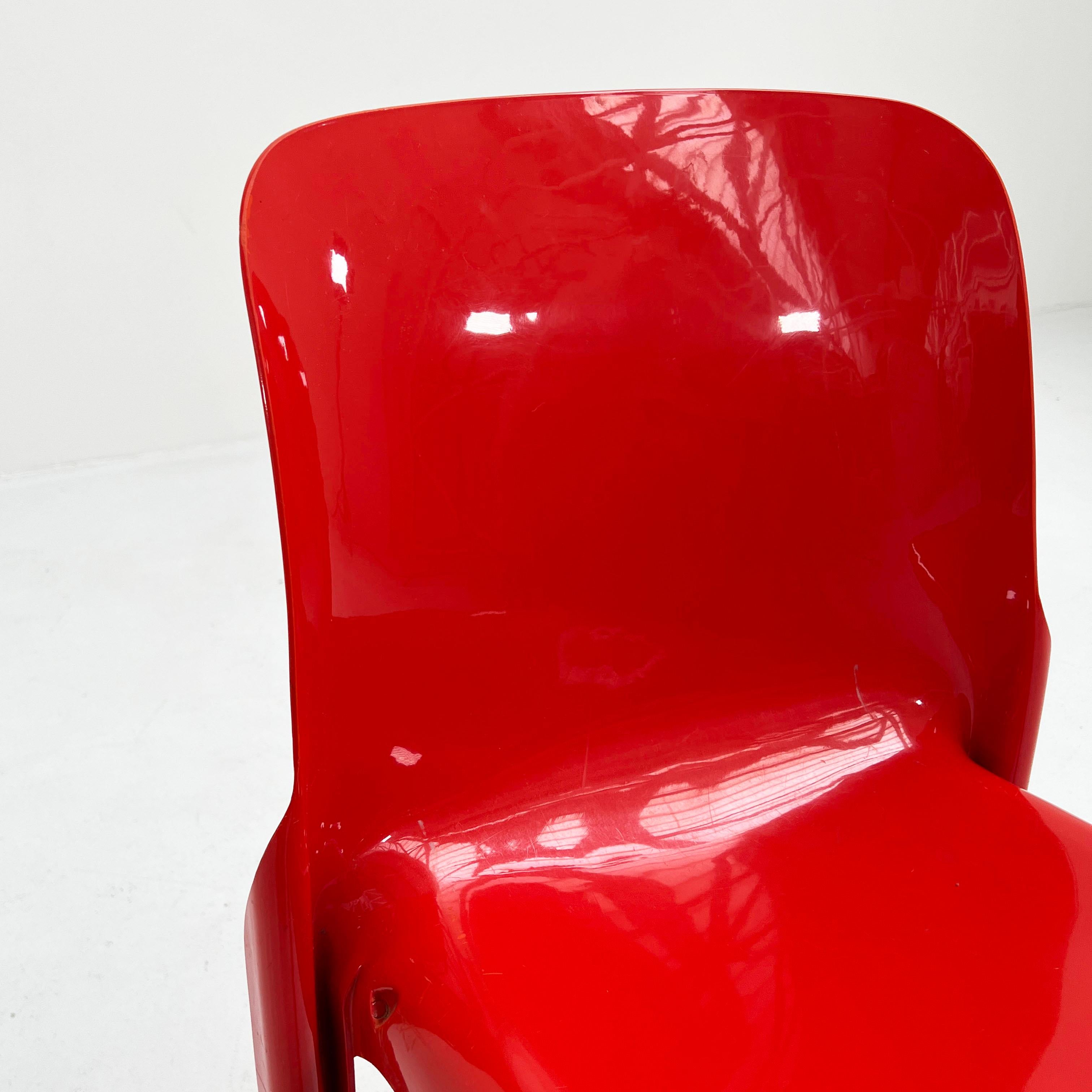 Red Selene Chair by Vico Magistretti for Artemide, 1970s at 1stDibs
