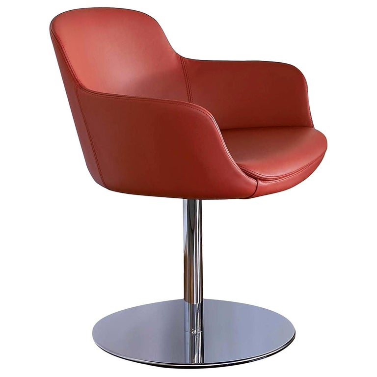Red Sella Swivel Chair For Sale at 1stDibs