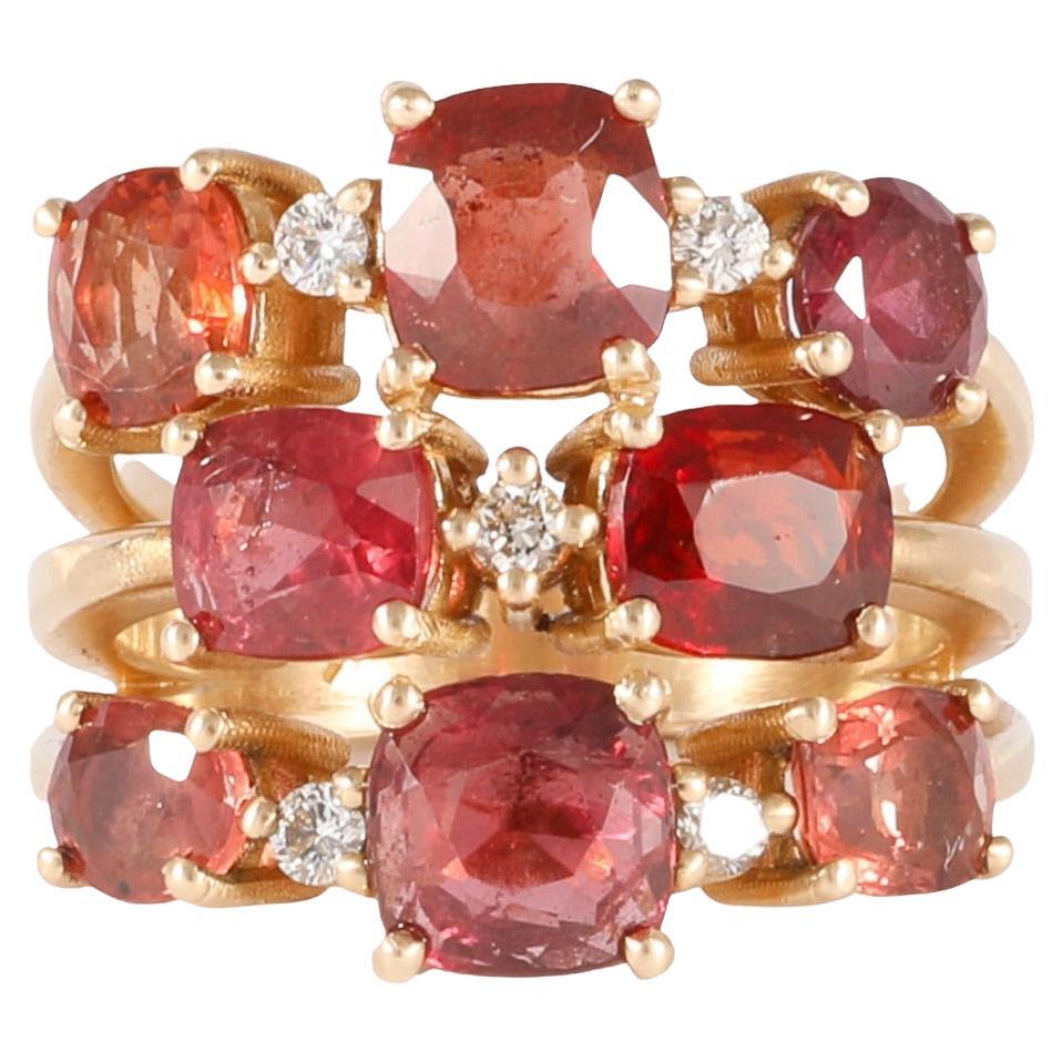 Red Spinel Diamond Ring For Sale at 1stDibs