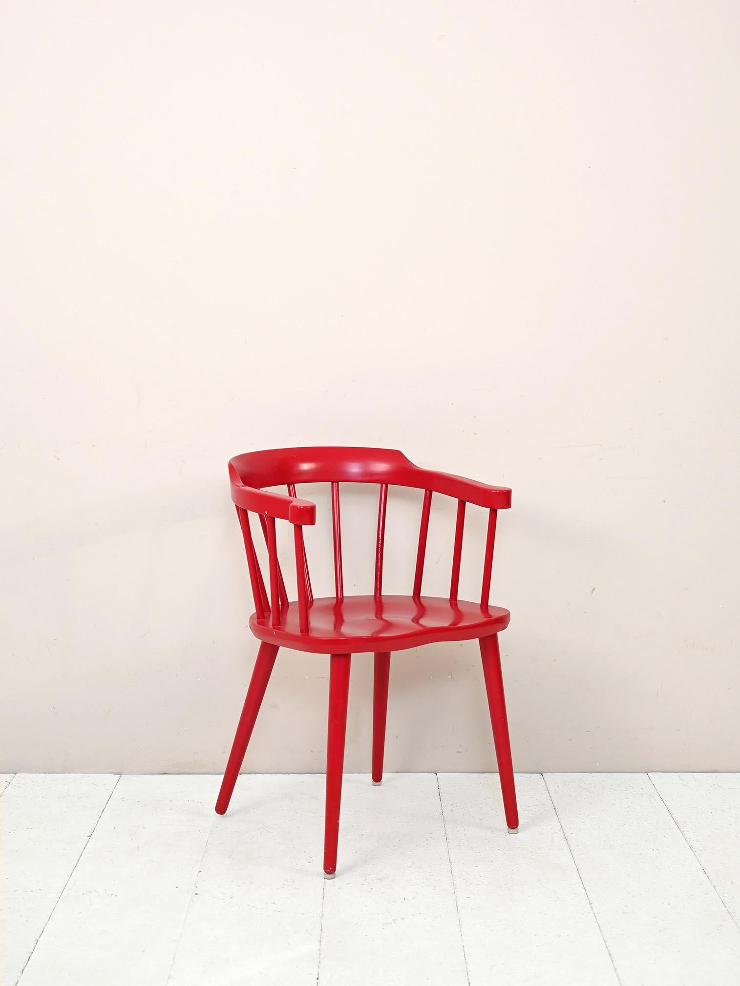 Red Swedish Chair For Sale at 1stDibs
