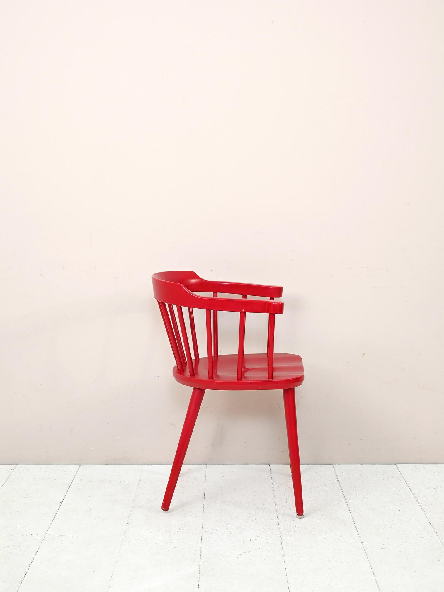 Red Swedish Chair For Sale at 1stDibs