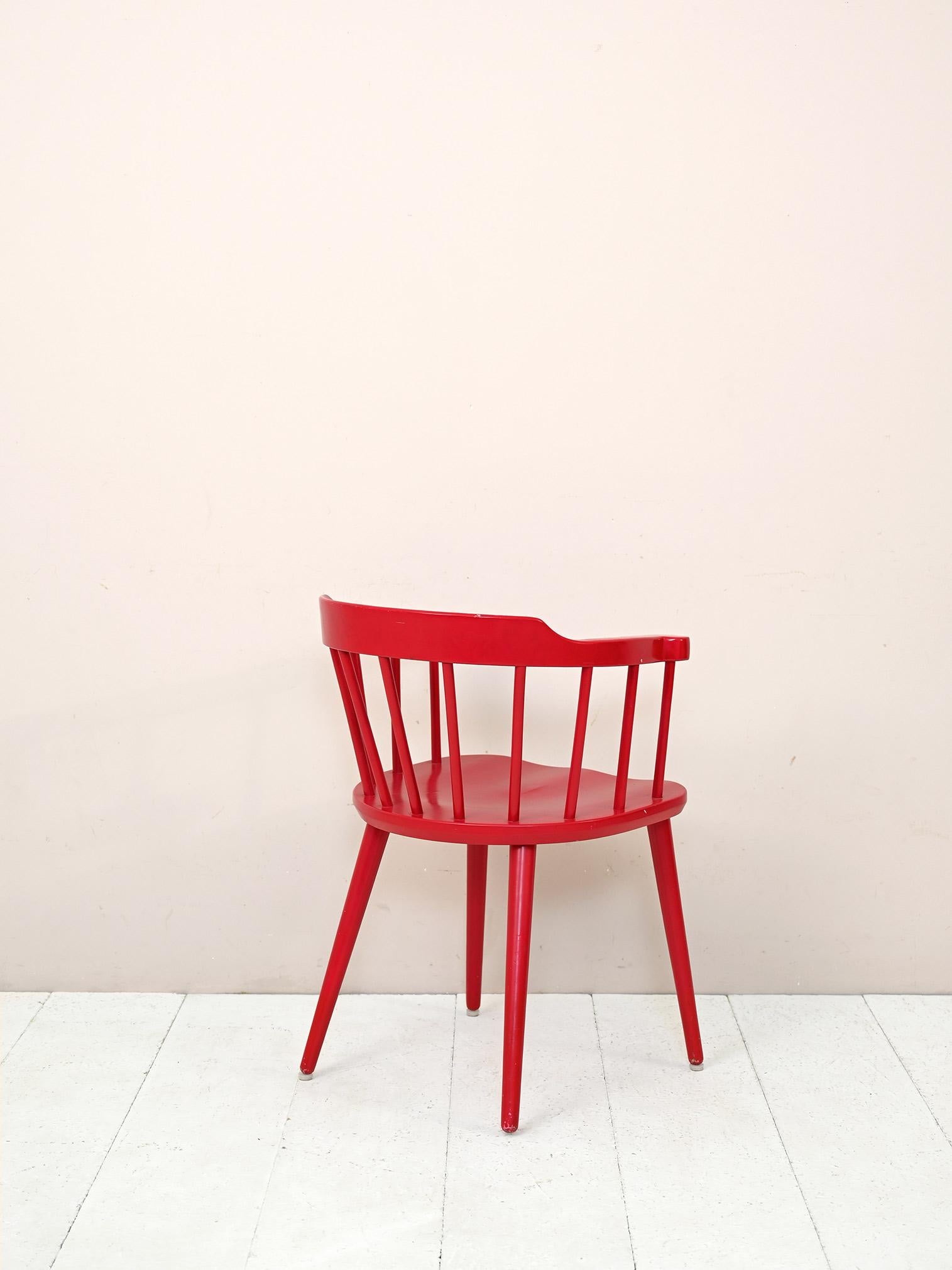 Red Swedish Chair For Sale at 1stDibs
