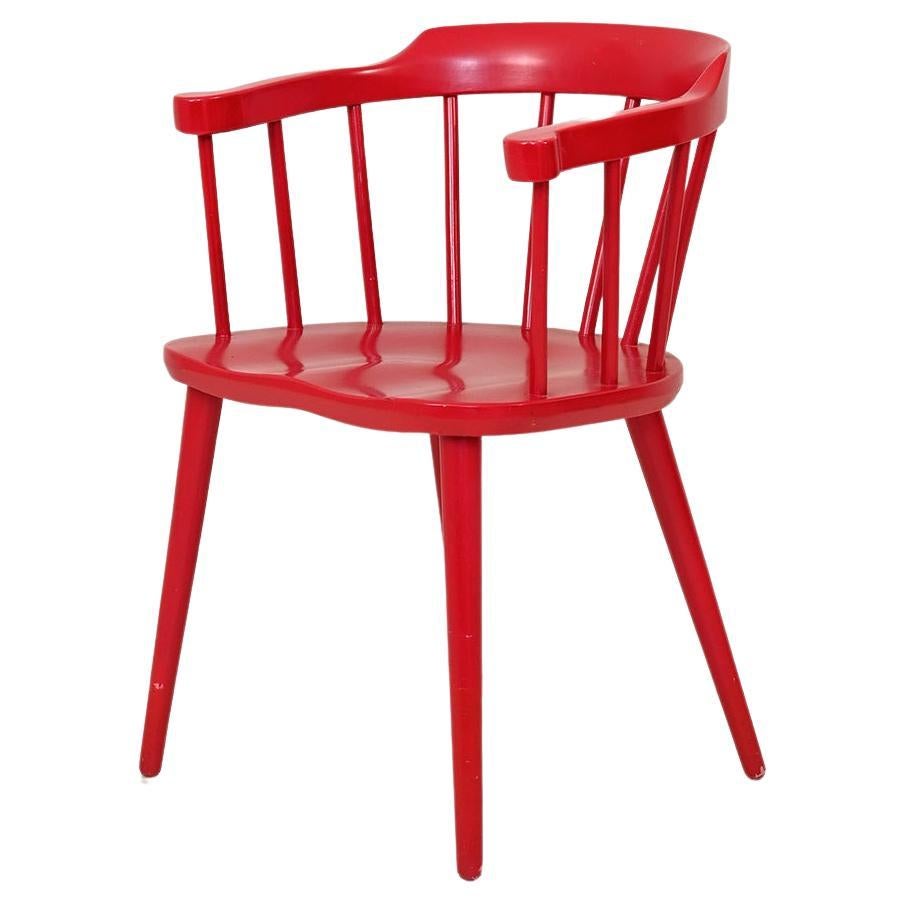 Bankers Chair Red Finish For Sale at 1stDibs
