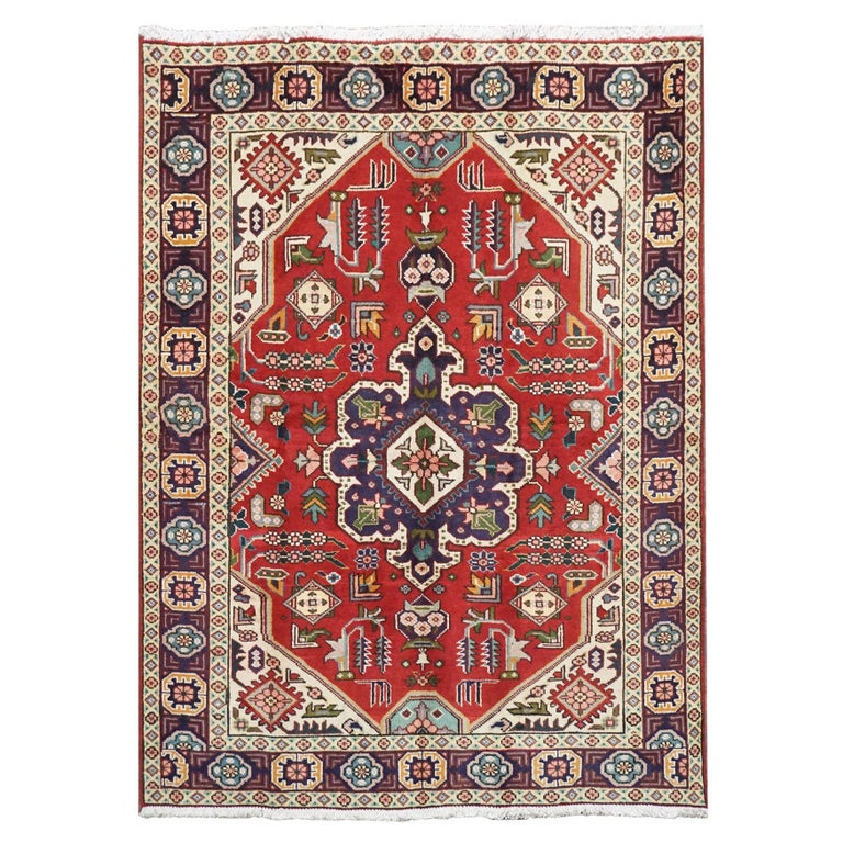Red Tabriz, circa 1940 For Sale at 1stDibs