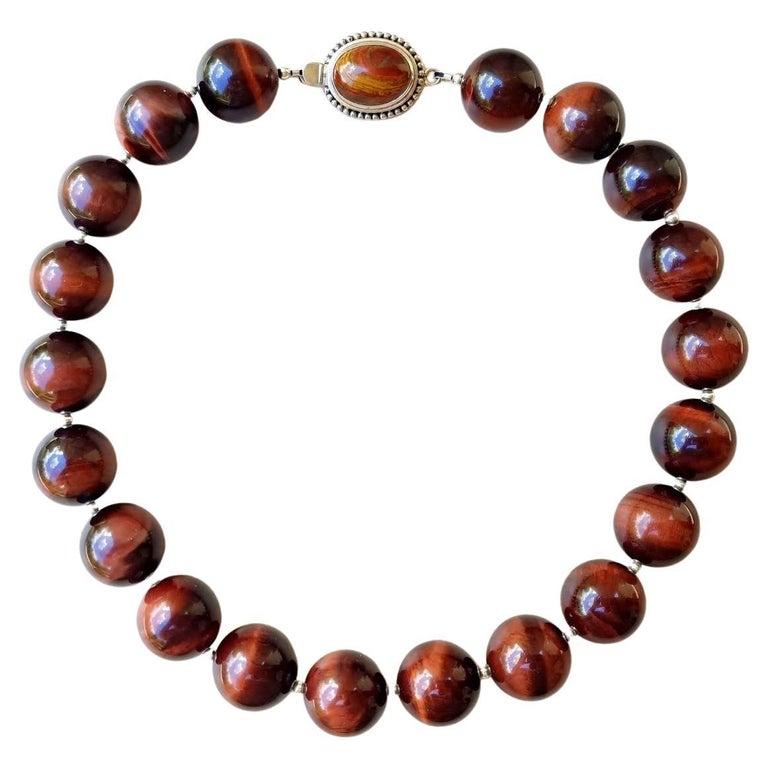 Red Tiger Eye Necklace For Sale at 1stDibs