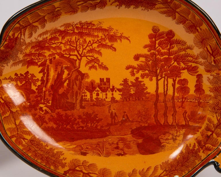 Red Transfer ware Dishes at 1stDibs