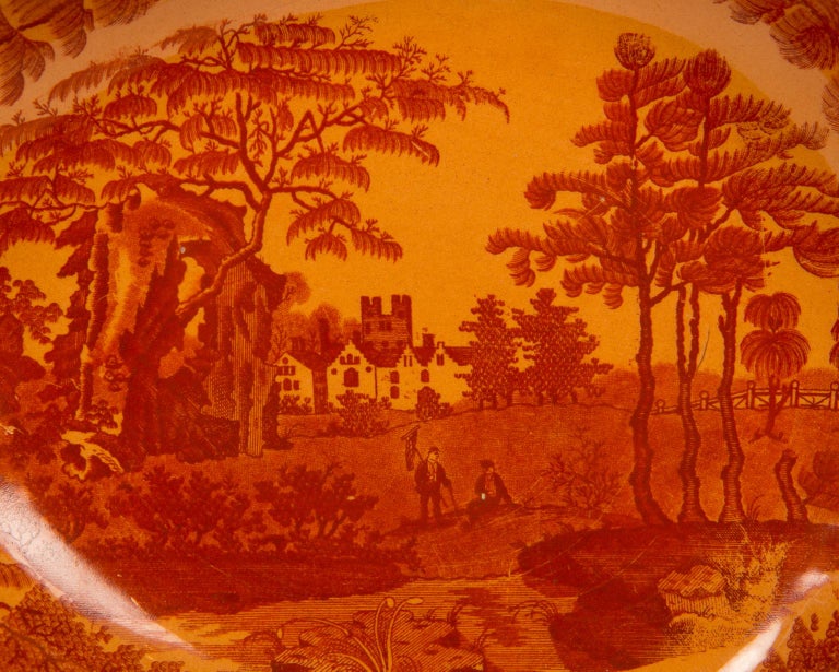 Red Transfer ware Dishes at 1stDibs