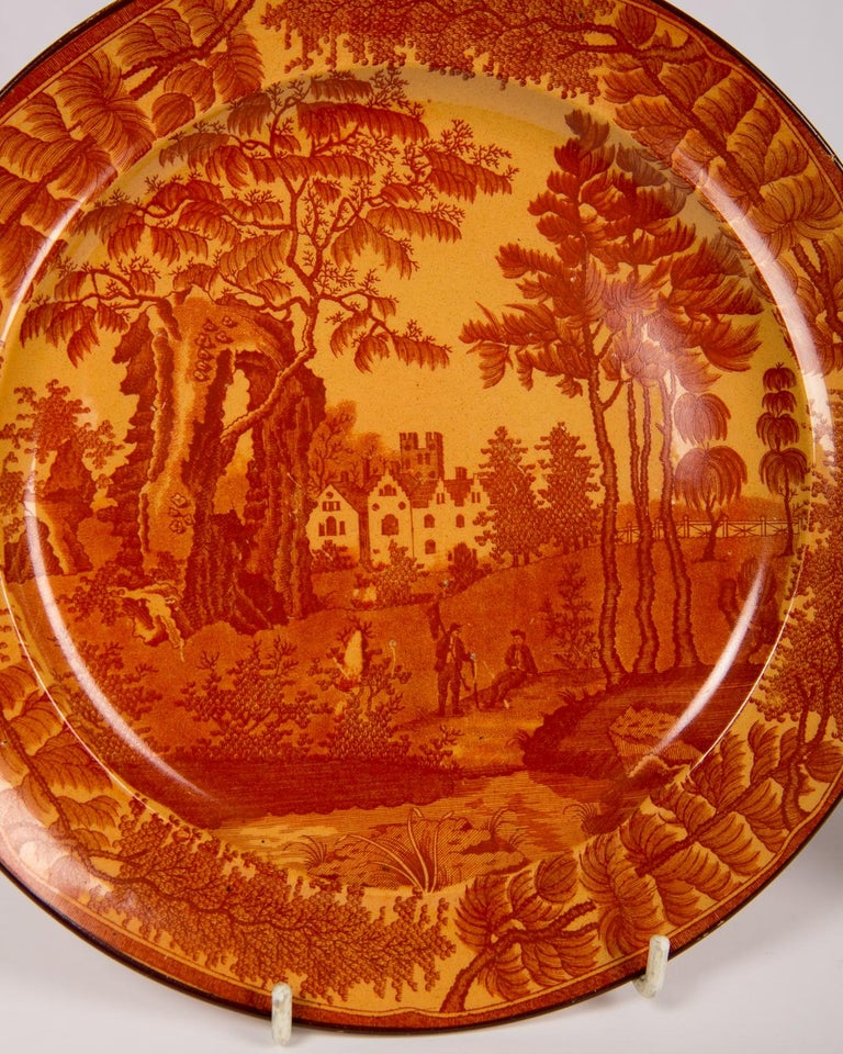Red Transfer ware Dishes at 1stDibs