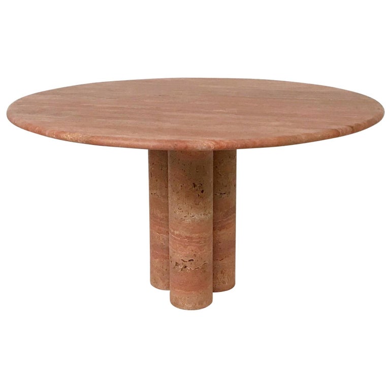 Red Travertine Dining Table by Mario Bellini at 1stDibs