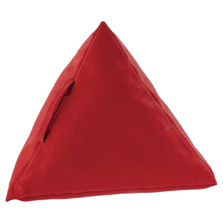 Red Triangle Shaped Pillow, Modern Decorative Eye-Catching Cushion For ...