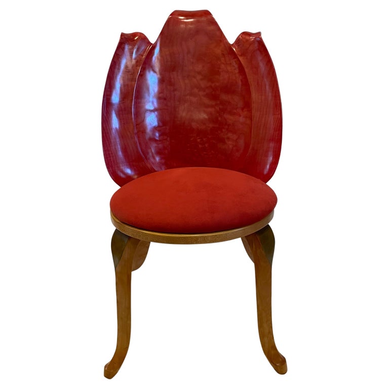 Red Tulip Chair For Sale at 1stDibs