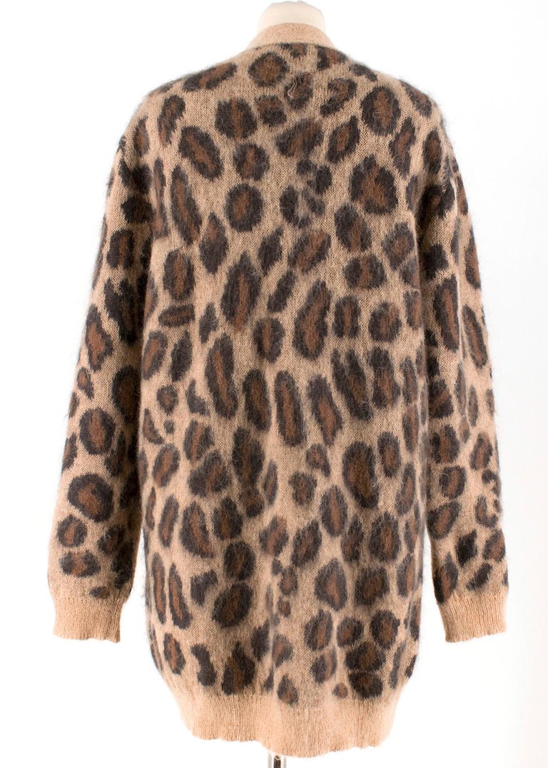 Red Valentino Leopard Print Knit Cardigan XS at 1stDibs