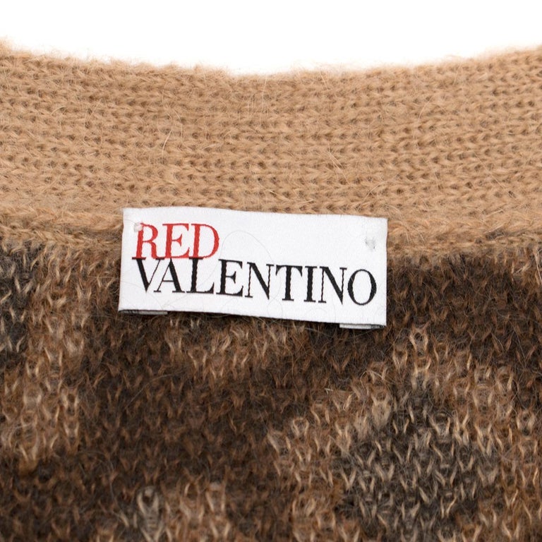 Red Valentino Leopard Print Knit Cardigan XS at 1stDibs