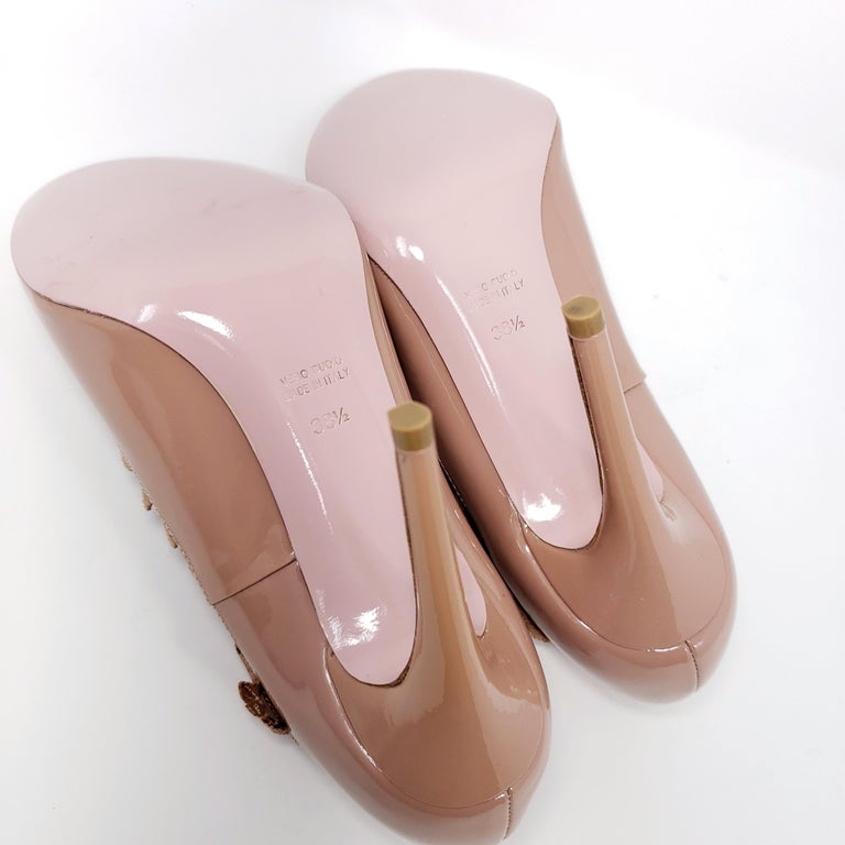 Red Valentino Slip On Stiletto Pink Leather Heels with Strap, Women's ...