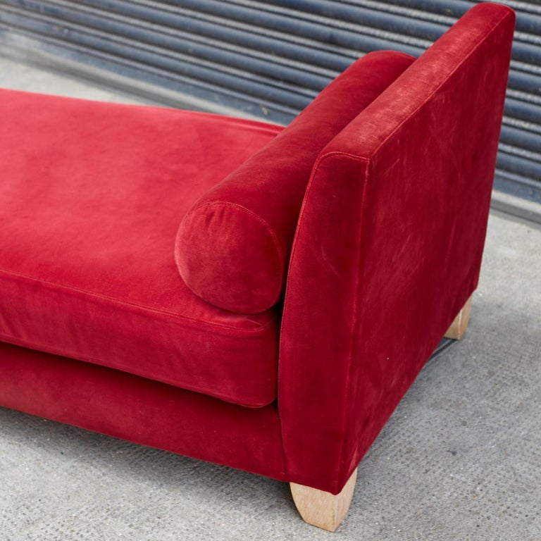 Red Velvet Daybed at 1stDibs