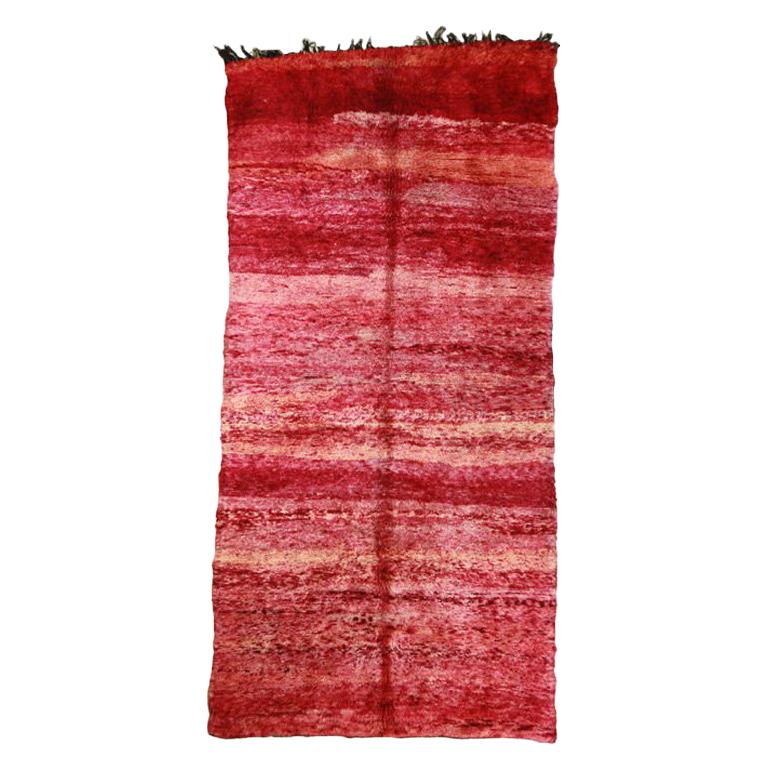 Red Vintage Moroccan Rug For Sale at 1stDibs