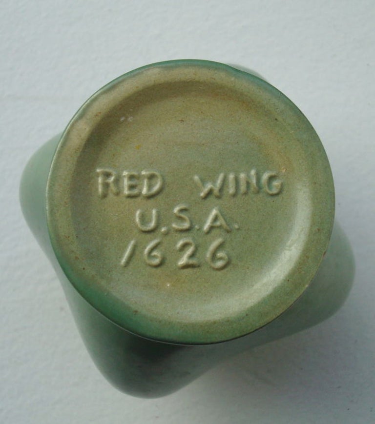 Red Wing Green Ceramic Vase at 1stDibs | red wing green vase