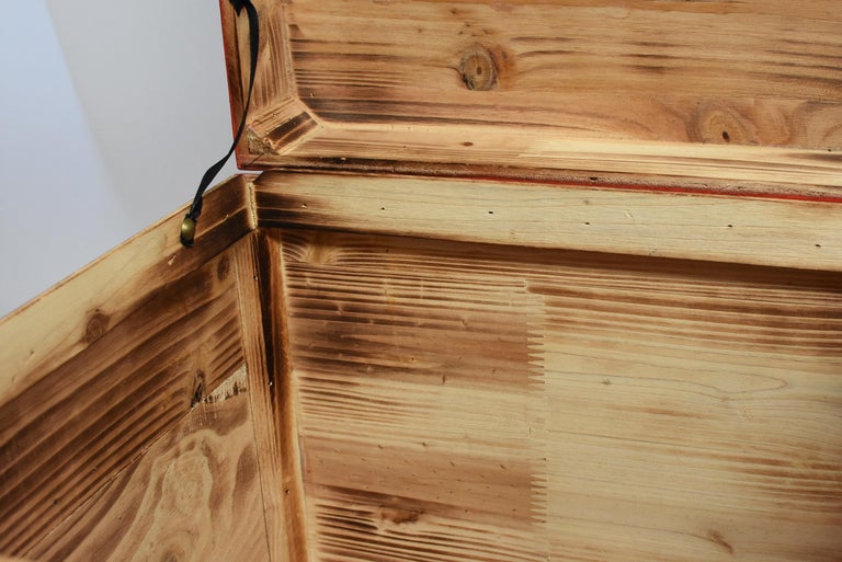 Red Wooden Cube Box, Side Table, Bakery Print New at 1stDibs