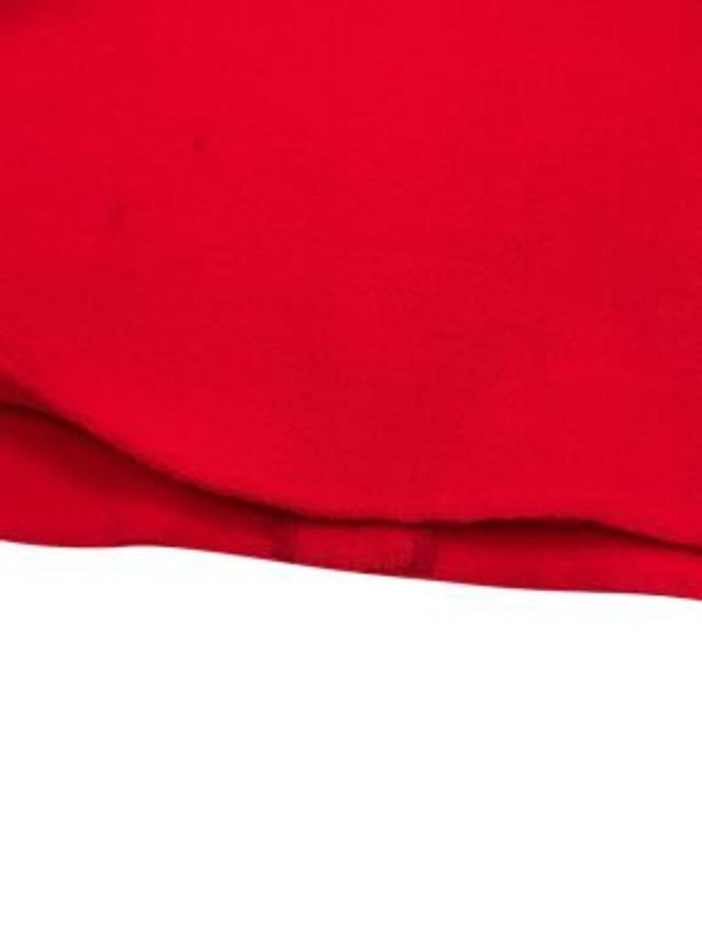 Red Wool Crepe Midi Dress For Sale at 1stDibs