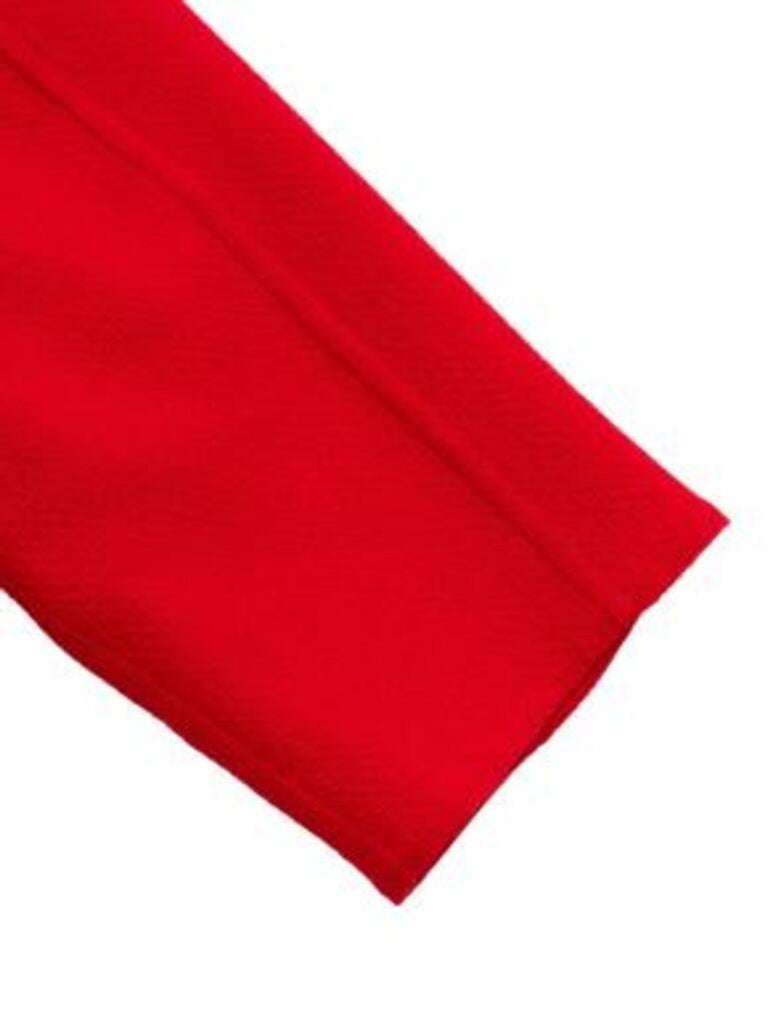 Red Wool Crepe Midi Dress For Sale at 1stDibs