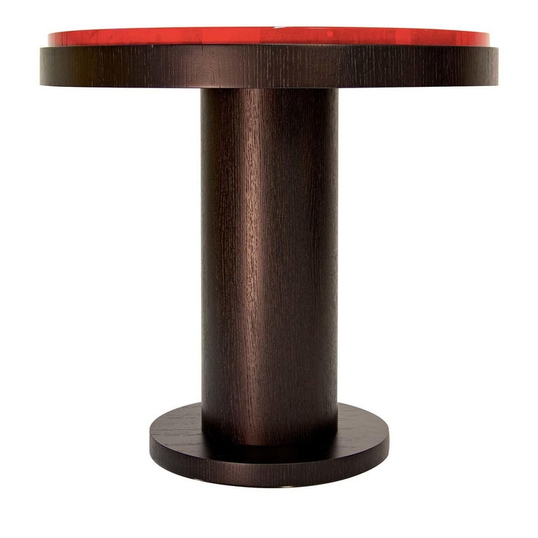 Red Zen Side Table by Tura For Sale at 1stdibs