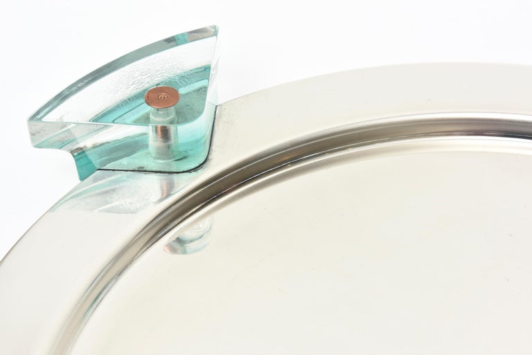 Rede Guzzini Lucite and Silver Plate Barware Set Vintage at 1stDibs