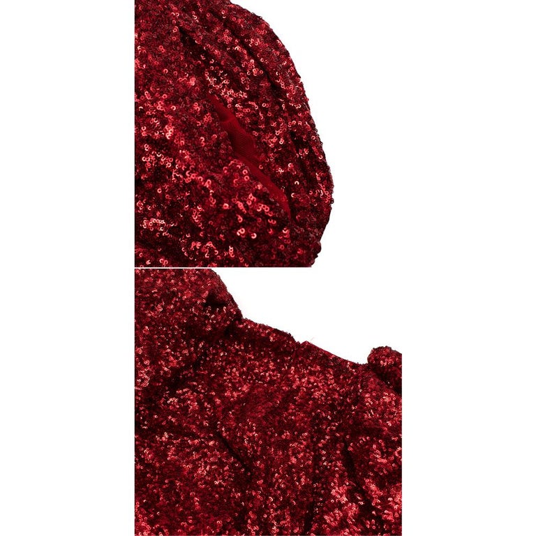 Redemption Draped Sequined Chiffon Mini Dress - Size US 8 For Sale at ...