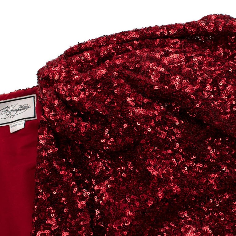 Redemption Draped Sequined Chiffon Mini Dress - Size US 8 For Sale at ...