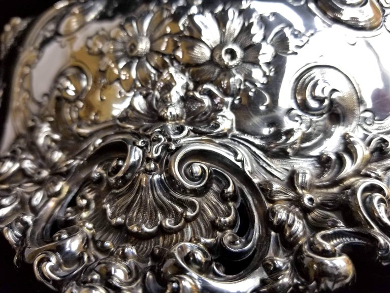 Redlich Antique Sterling Silver Art Nouveau Centrepiece Bowl with Liner ...