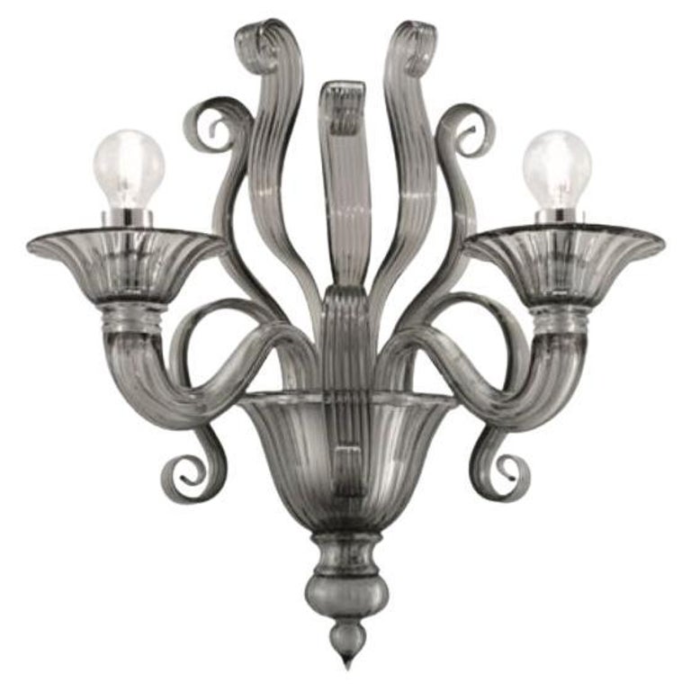 Redon 5308 Wall, Grey Venetian Crystal For Sale at 1stDibs